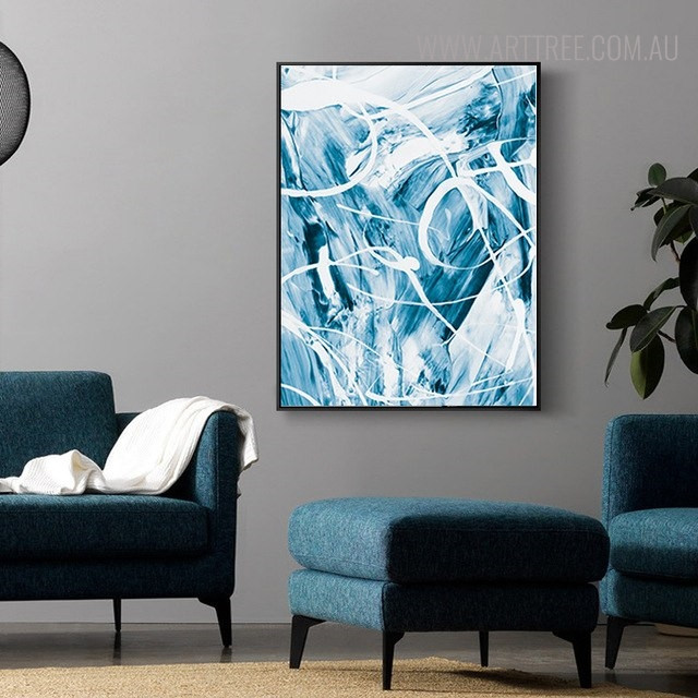 Cyan Abstract - arttree.com.au