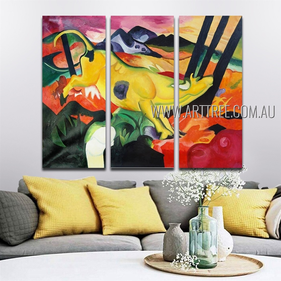 Yellow Cow - arttree.com.au