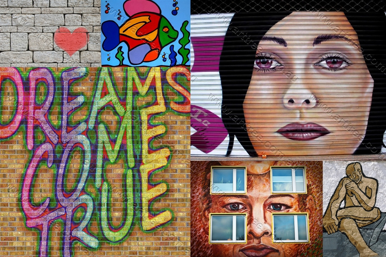 Dreams Come True Urban Street Art Collage - arttree.com.au