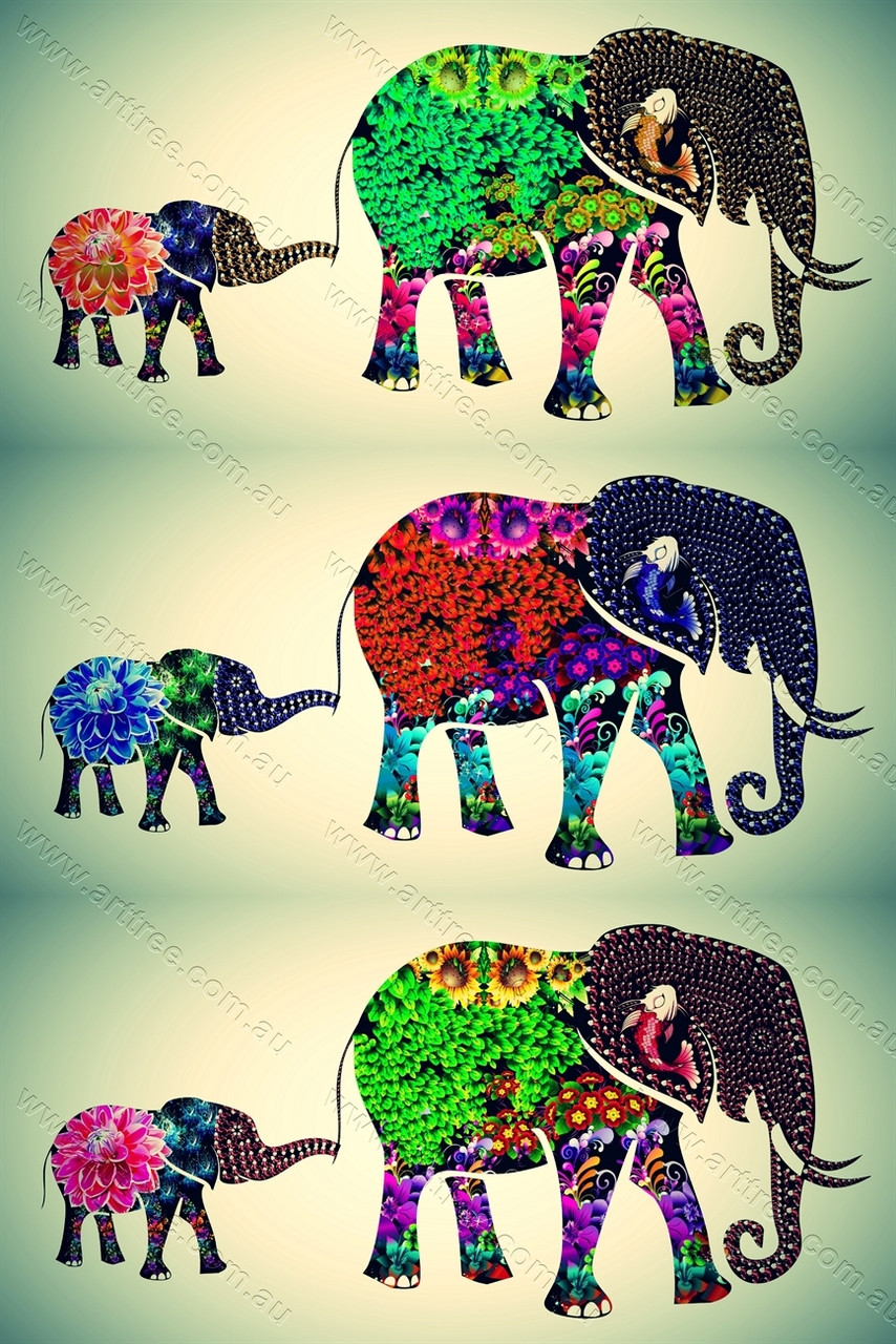 Elephant with Baby Elephant Pop Art - arttree.com.au