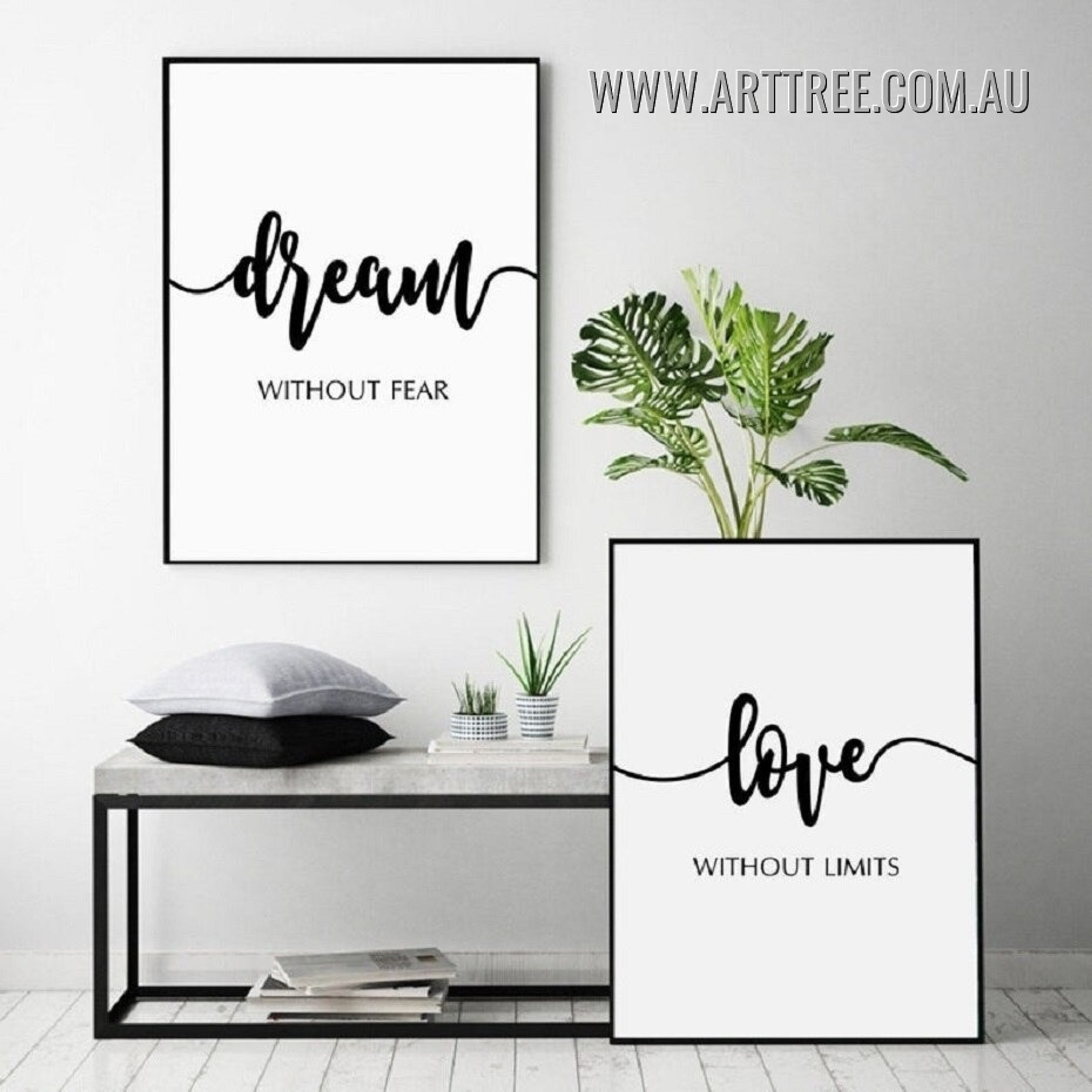 Dream Without Fear Love Without Limits 2 Piece Prints - arttree.com.au
