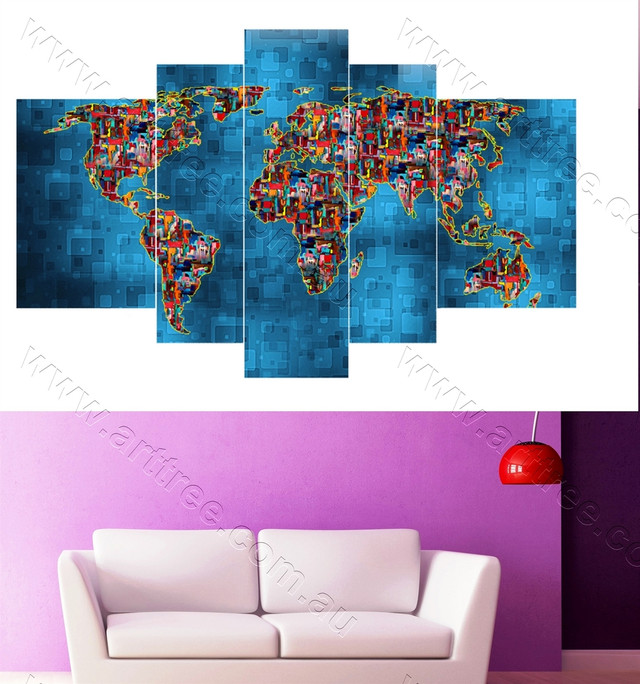 Colorful Map - arttree.com.au
