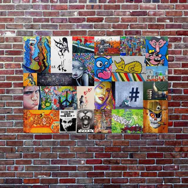 Popeye Graffiti Collage - arttree.com.au