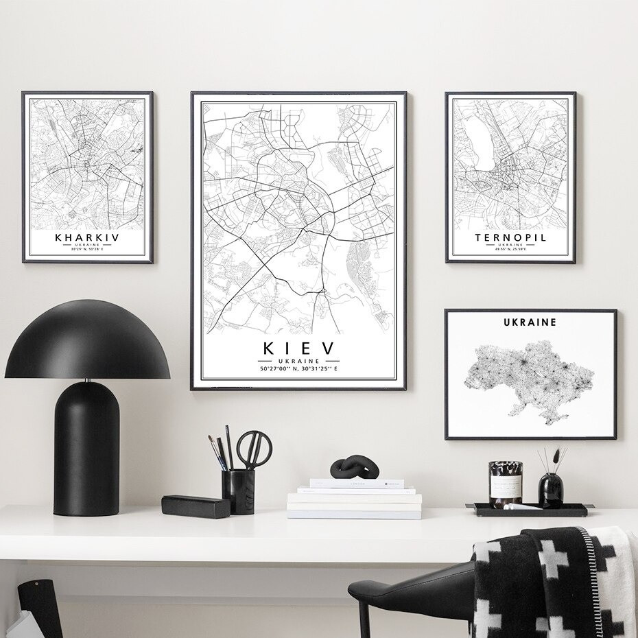 Buy Maps Art Print On Canvas | 40% OFF City Maps Wall Prints