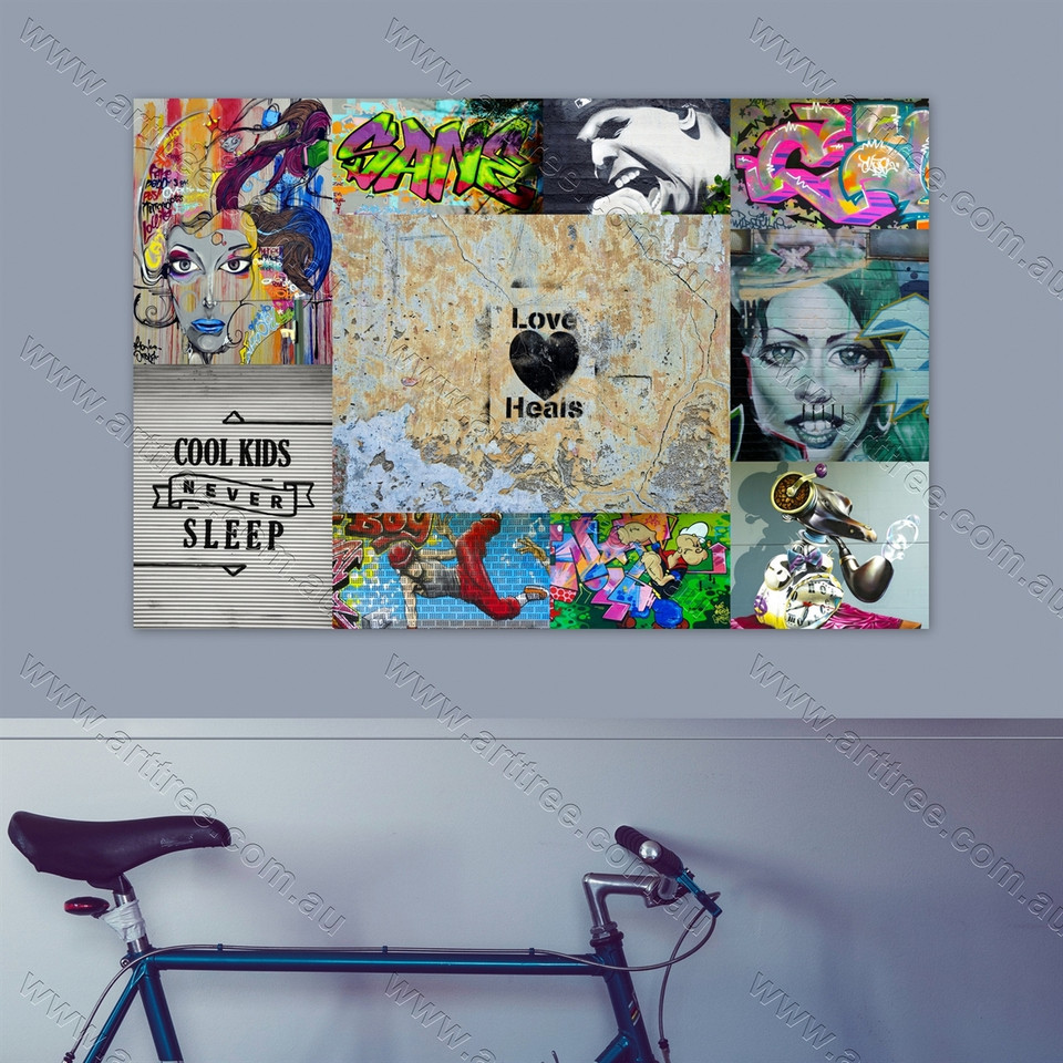 Sane Graffiti Collage - arttree.com.au