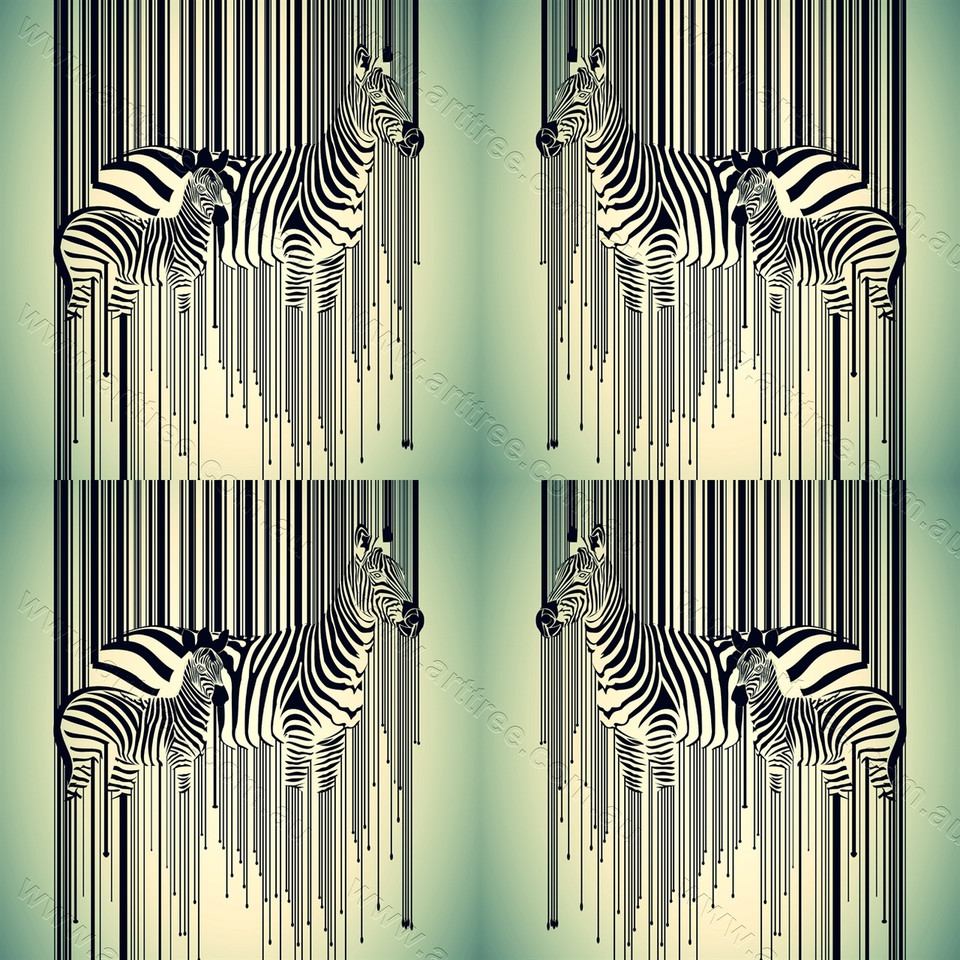 Black Zebra Pop Art Design - arttree.com.au