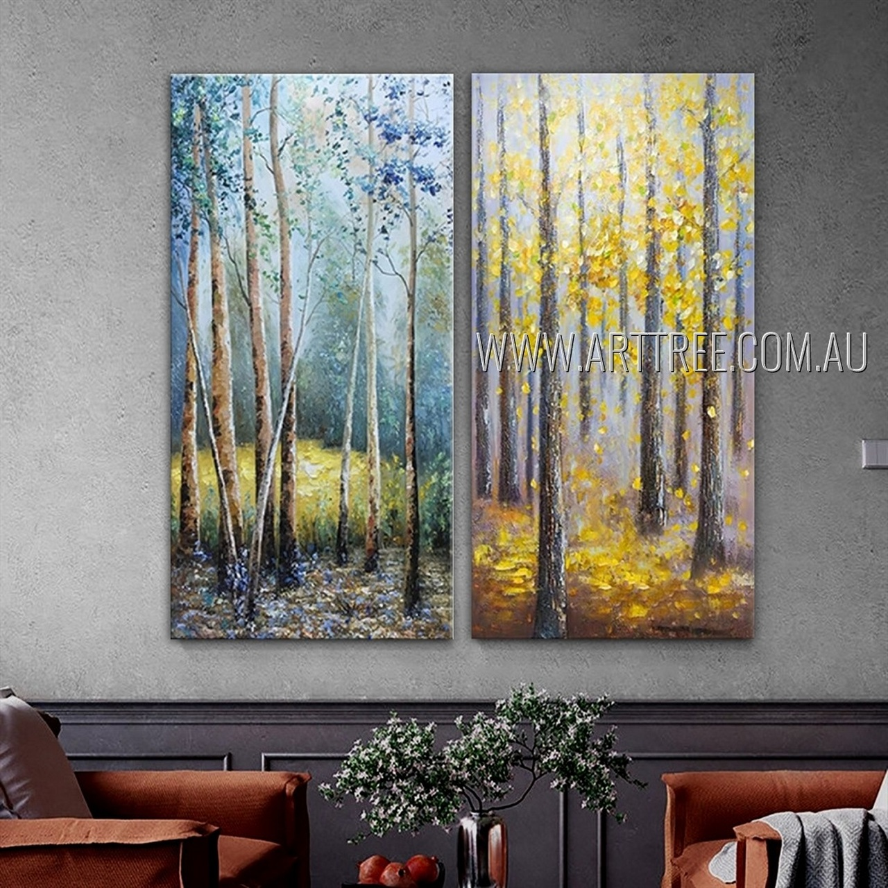 2 panel canvas paintings To Spice up Seating Areas in Homes - arttree ...
