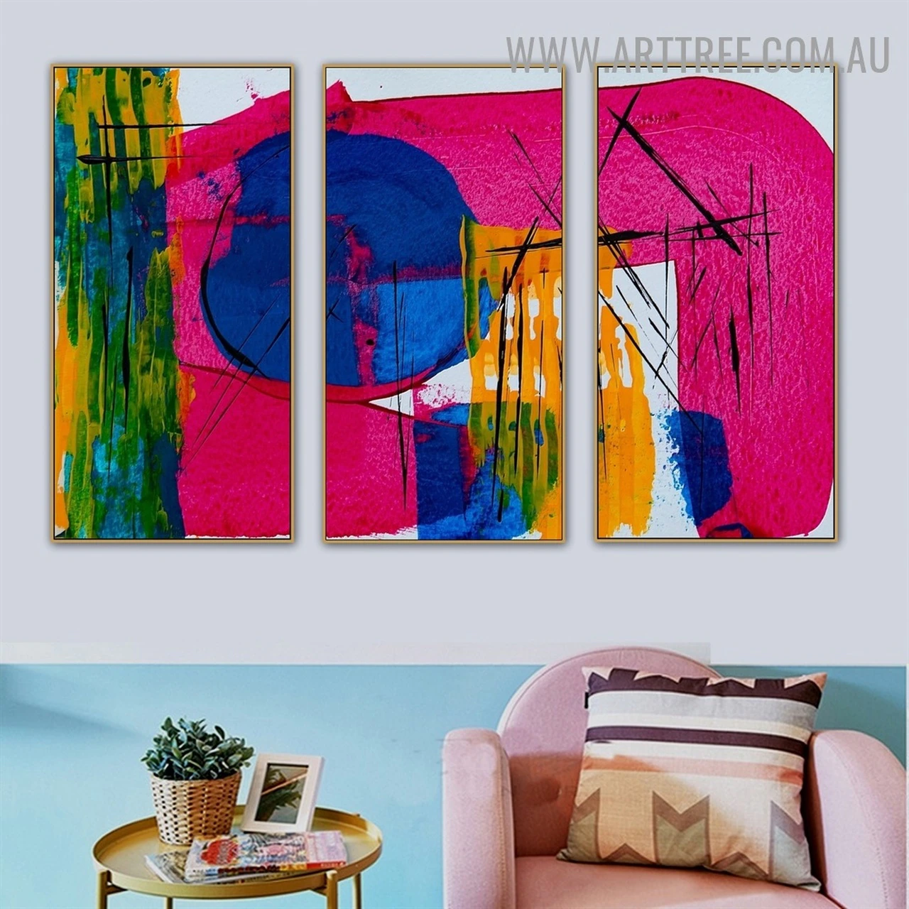 Handmade 3 Piece Paintings to Bring Color to Your Room - arttree.com.au