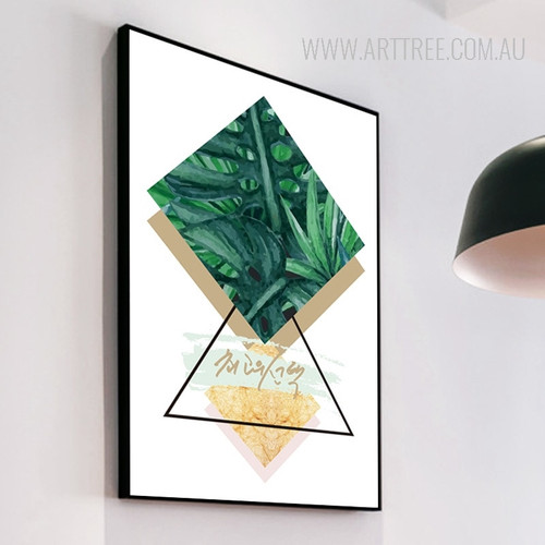 Green Leaves Triangle - arttree.com.au
