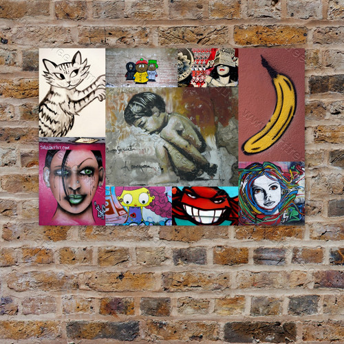 Betraying Planet Urban Street Art Collage - arttree.com.au