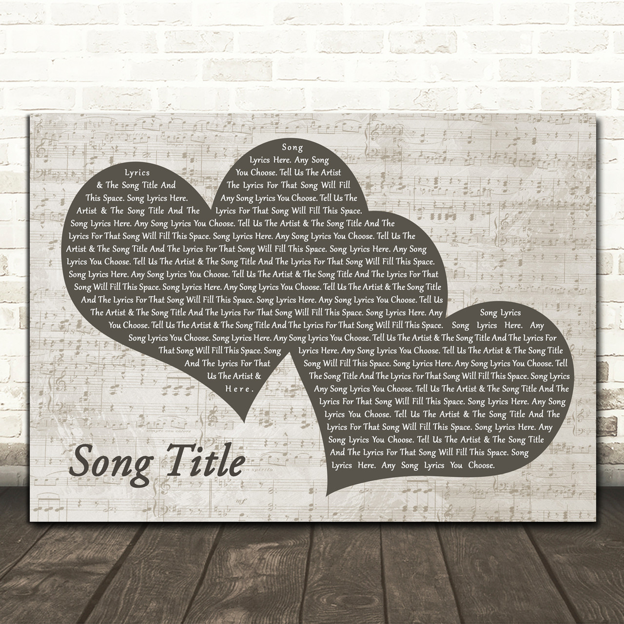 Any Song Lyrics Custom Landscape Music Script Two Hearts Song Lyric ...