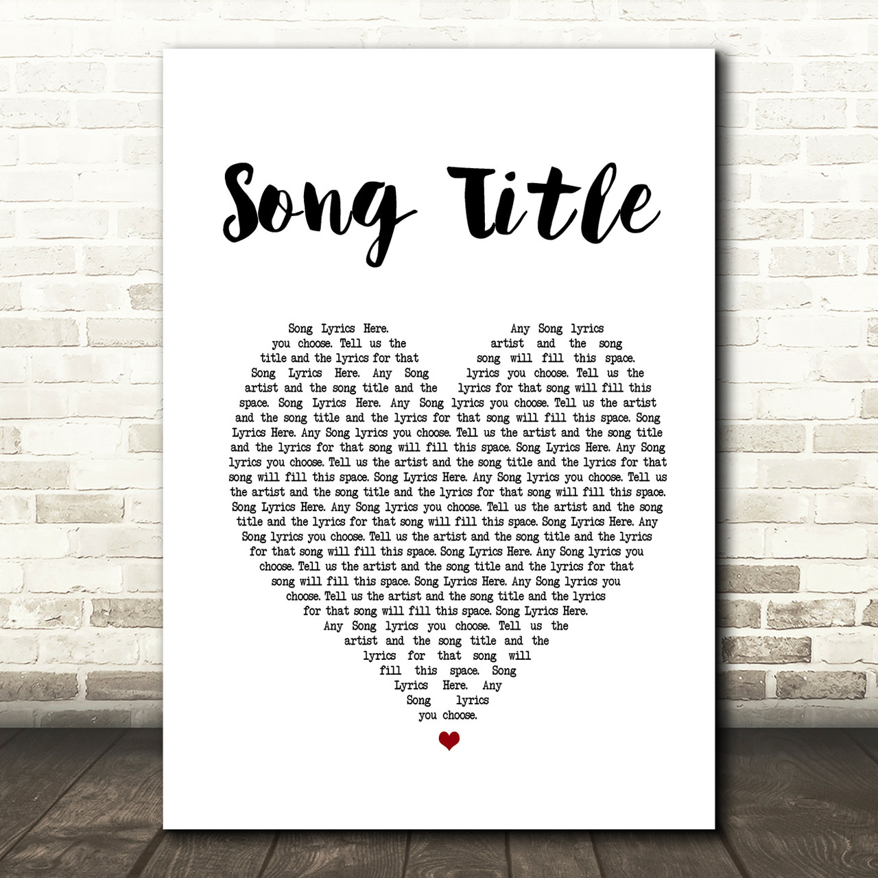 Create A Custom Song Lyric Print