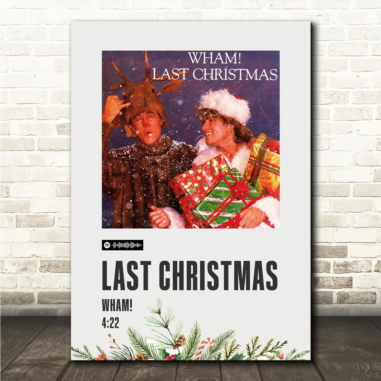 WHAM Christmas Polaroid Single Vintage Music Wall Art Poster Print ...