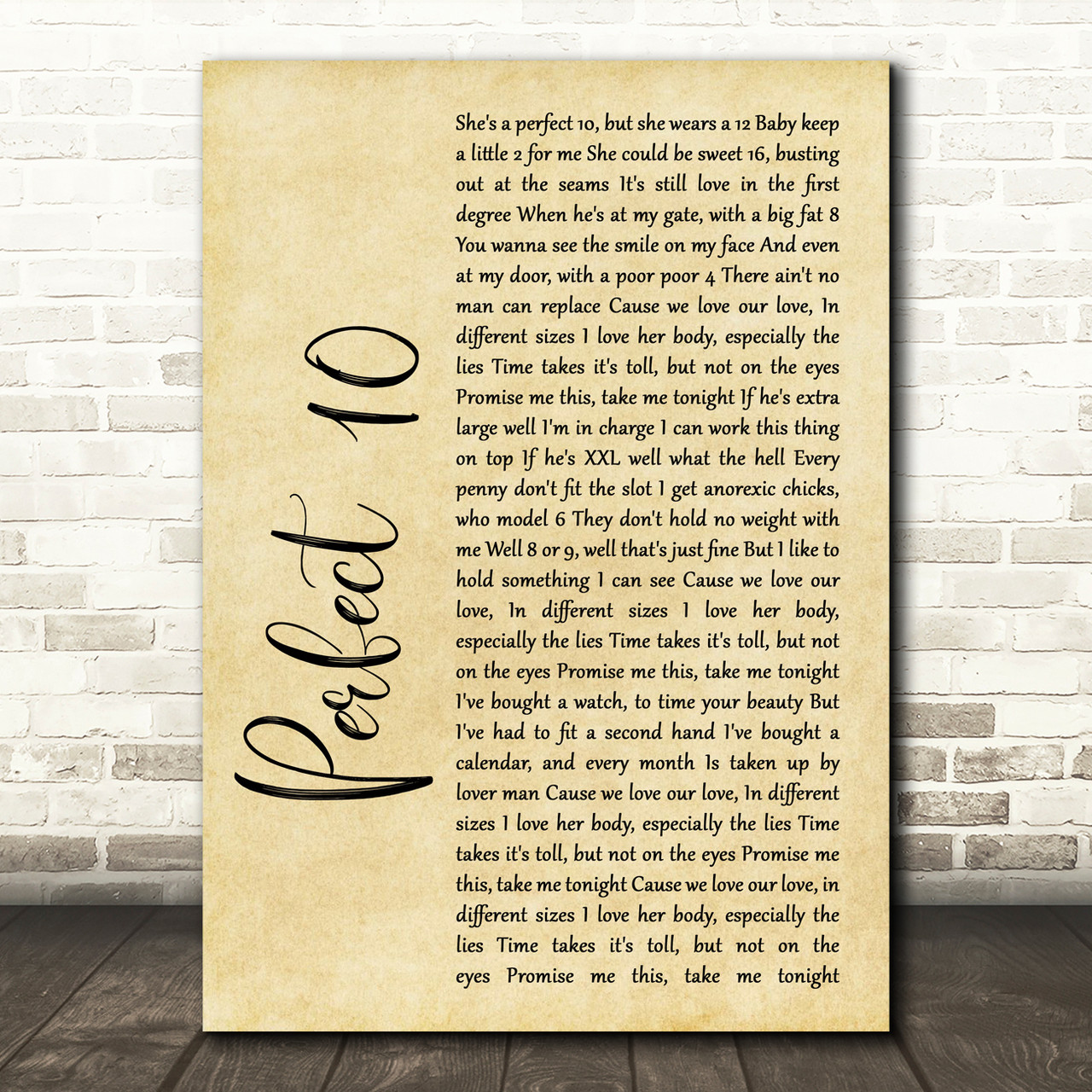 The Beautiful South Perfect 10 Rustic Script Song Lyric Quote Print ...