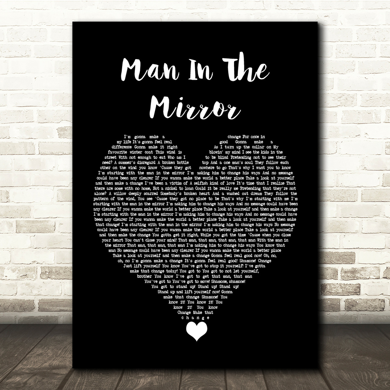 Michael Jackson Man In The Mirror Black Heart Song Lyric Quote Music ...