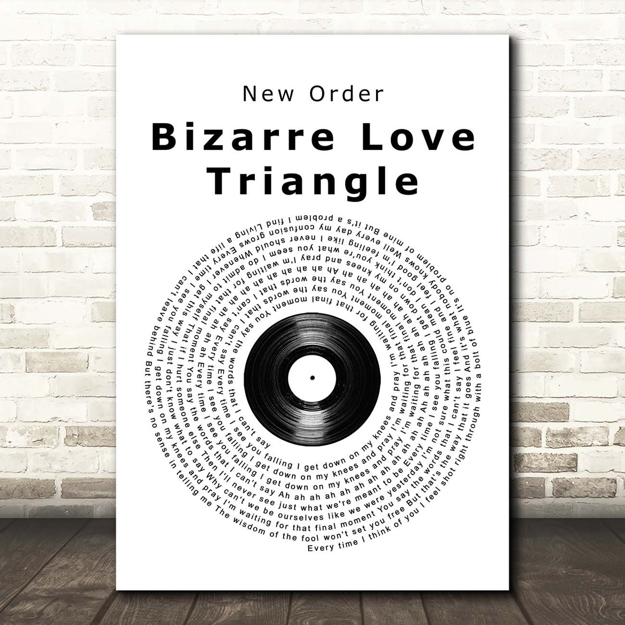 New Order Bizarre Love Triangle Vinyl Record Song Lyric Print ...