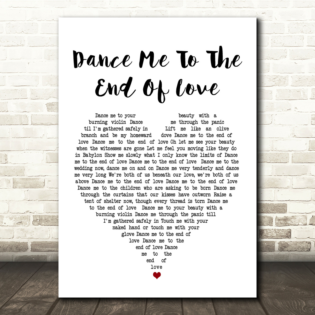 Dance Me To The End Of Love Lyrics