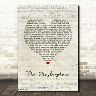 Oasis The Masterplan Vintage Script Song Lyric Print - SongLyricPrints ...