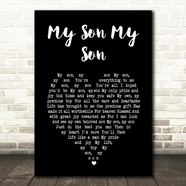 Vera Lynn My Son My Son Script Heart Song Lyric Art Print ...