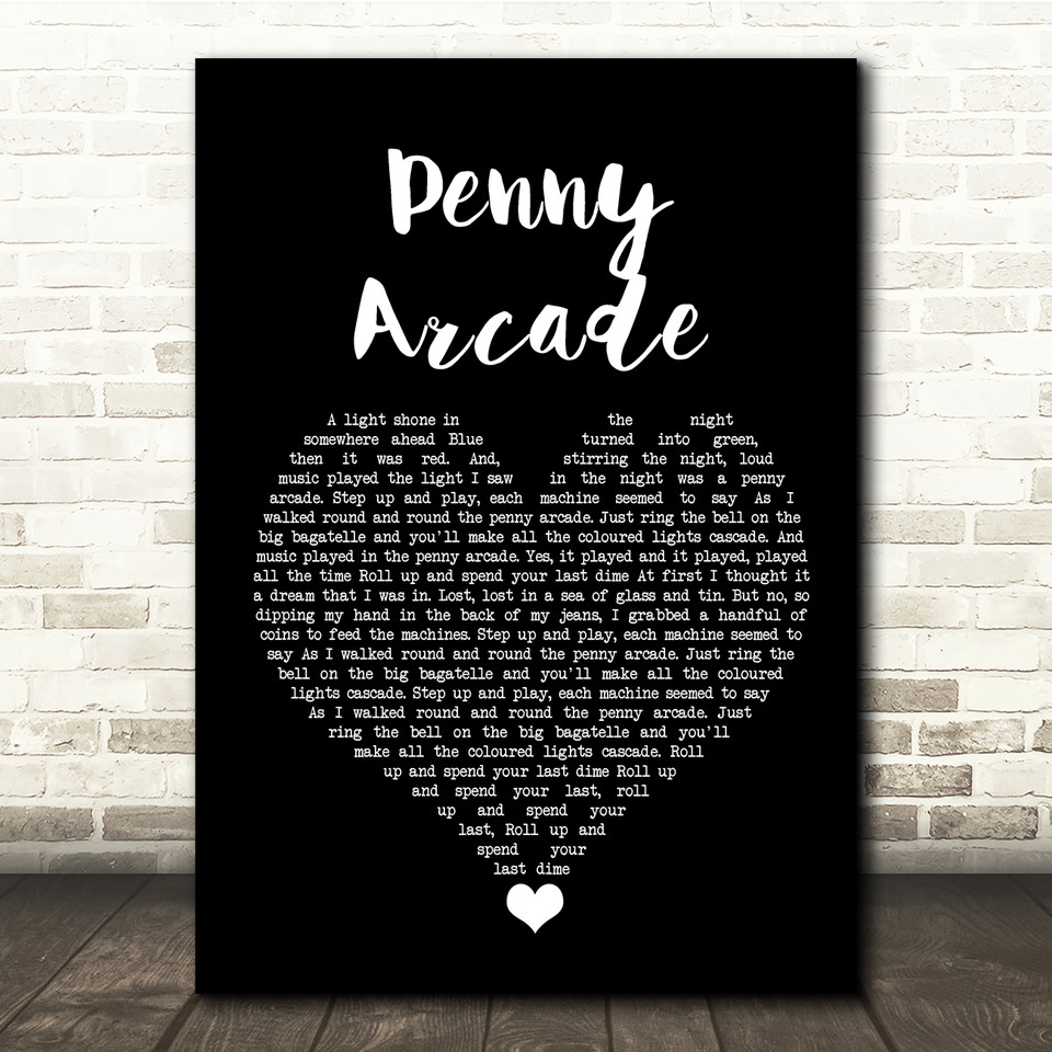 Roy Orbison Penny Arcade Black Heart Song Lyric Quote Music Print ...