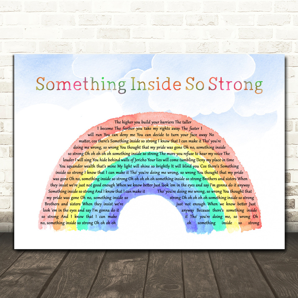 Labi Siffre (Something Inside) So Strong Watercolour Rainbow & Clouds ...