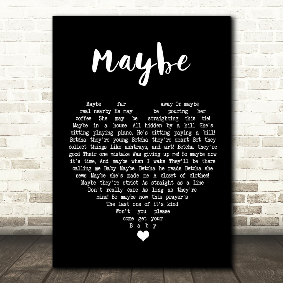 Annie Maybe Vinyl Record Song Lyric Quote Print - SongLyricPrints.co.uk