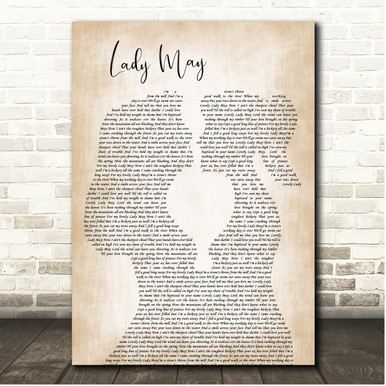 Tyler Childers Lady May Lesbian Couple Song Lyric Print - Song Lyric Prints