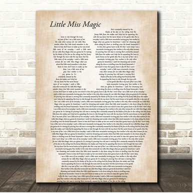 Jimmy Buffett Little Miss Magic Father & Child Song Lyric Print - Song ...