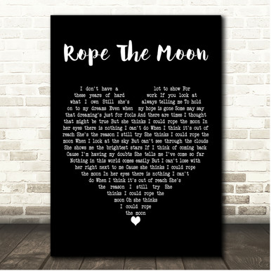 John Michael Montgomery Rope The Moon Black Heart Song Lyric Print ...