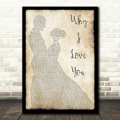 MAJOR Why I Love You Man Lady Dancing Song Lyric Print - Song Lyric Prints