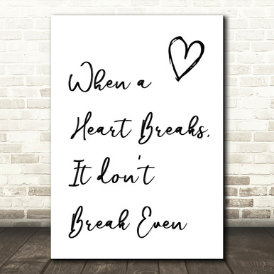 The Script Breakeven Song Lyric Quote Print - Song Lyric Prints