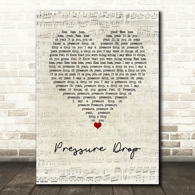 Toots And The Maytals Pressure Drop Script Heart Song Lyric Wall Art ...