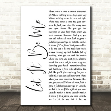 Ray LaMontagne Let It Be Me White Script Song Lyric Quote Print - Song ...