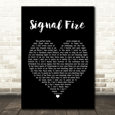 Snow Patrol Signal Fire Black Heart Song Lyric Quote Print - Song Lyric ...