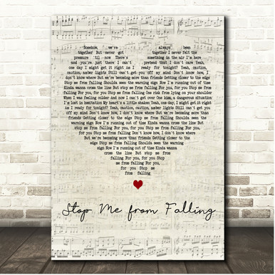 Kylie Minogue Stop Me from Falling Script Heart Song Lyric Print - Song ...