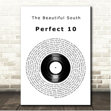 The Beautiful South Perfect 10 Vinyl Record Song Lyric Print - Song ...