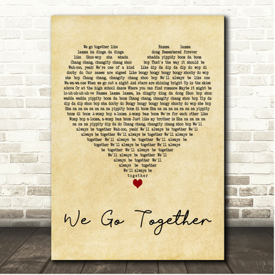 John Travolta & Olivia Newton-John We Go Together Vintage Heart Song ...