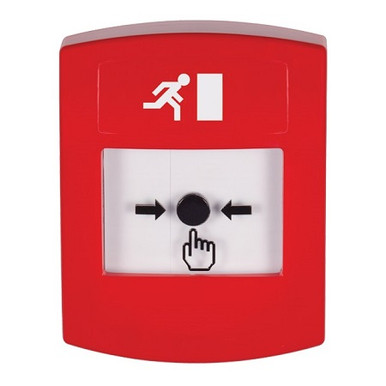 GLR001RM-EN STI Red Indoor Only No Cover Key-to-Reset Push Button with ...