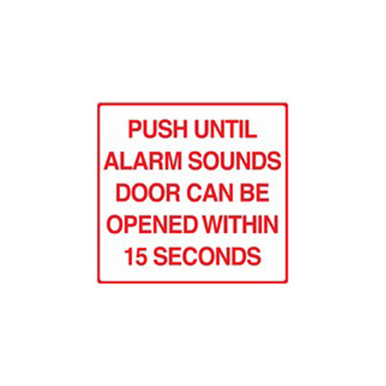 BC1M-30 Dormakaba RCI 11" W x 10" H Building Code Sign - Push Until ...