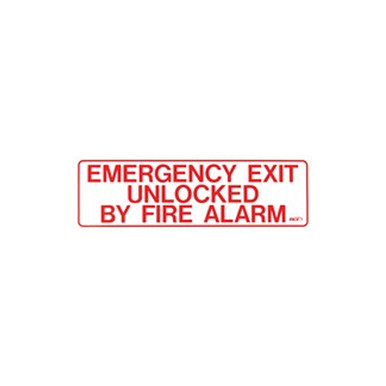 BC2T Dormakaba RCI 12" W x 4" H Building Code Sign - Emergency Exit ...