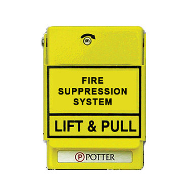 1000611 Potter RMS-1T SPST Pull Station - Yellow - FIRE SUPPRESSION SYSTEM