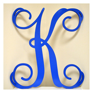 Wooden Initials Vine Script Monogram - MonogramCrafty