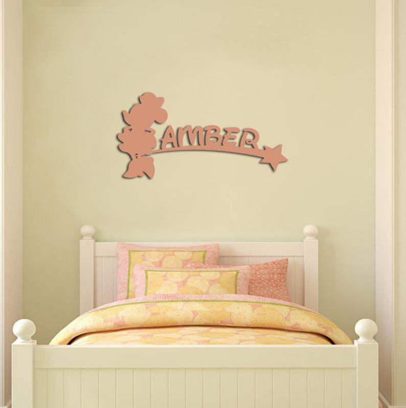 Disney Name Sign with Mickey or Minnie - MonogramCrafty
