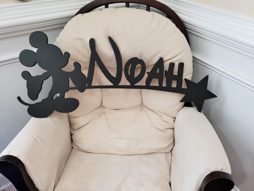 Disney Name Sign with Mickey or Minnie - MonogramCrafty
