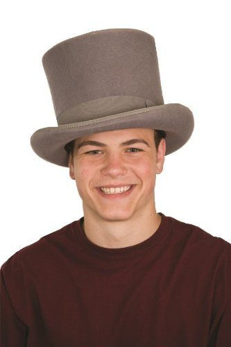 Deluxe 100% Wool Grey Top Hat - Imaginations Costume & Dance