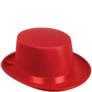Red Satin Top Hat - Imaginations Costume & Dance