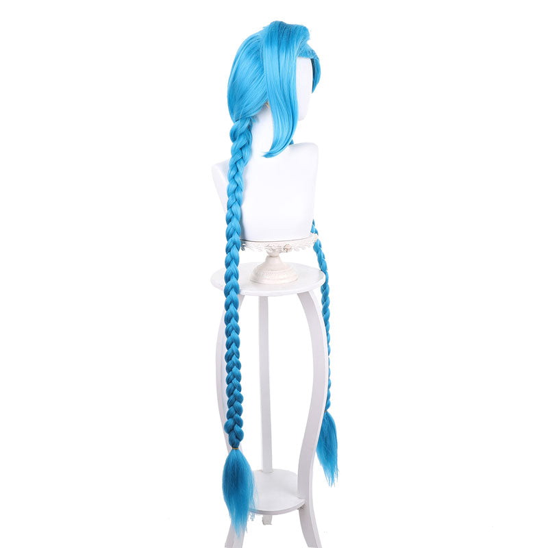 Game LOL Arcane Jinx Long Blue Bunches Cosplay Wigs - Imaginations ...