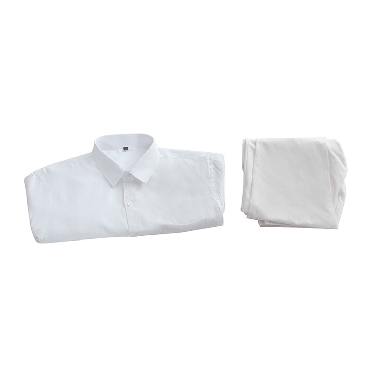 Anime The Promised Neverland Ray and Norman White Shirt Suit Cosplay ...