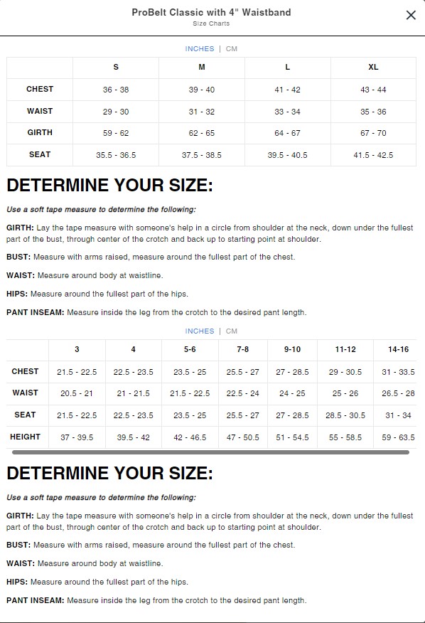 Body Wrappers ProBelt Classic with 4" Waistband - Imaginations Costume ...