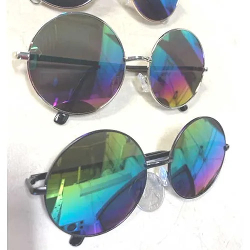 RAINBOW MIRROR LARGE ROUND FRAMES - Imaginations Costume & Dance